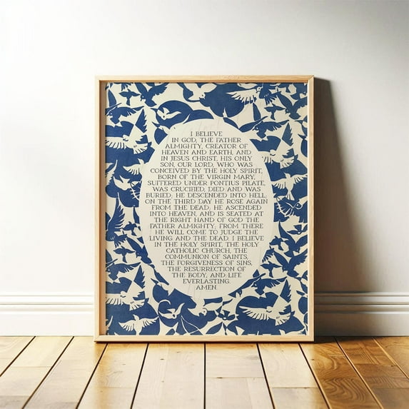 Apostles Creed: "I Believe In God The Father Almighty", Midcentury ...