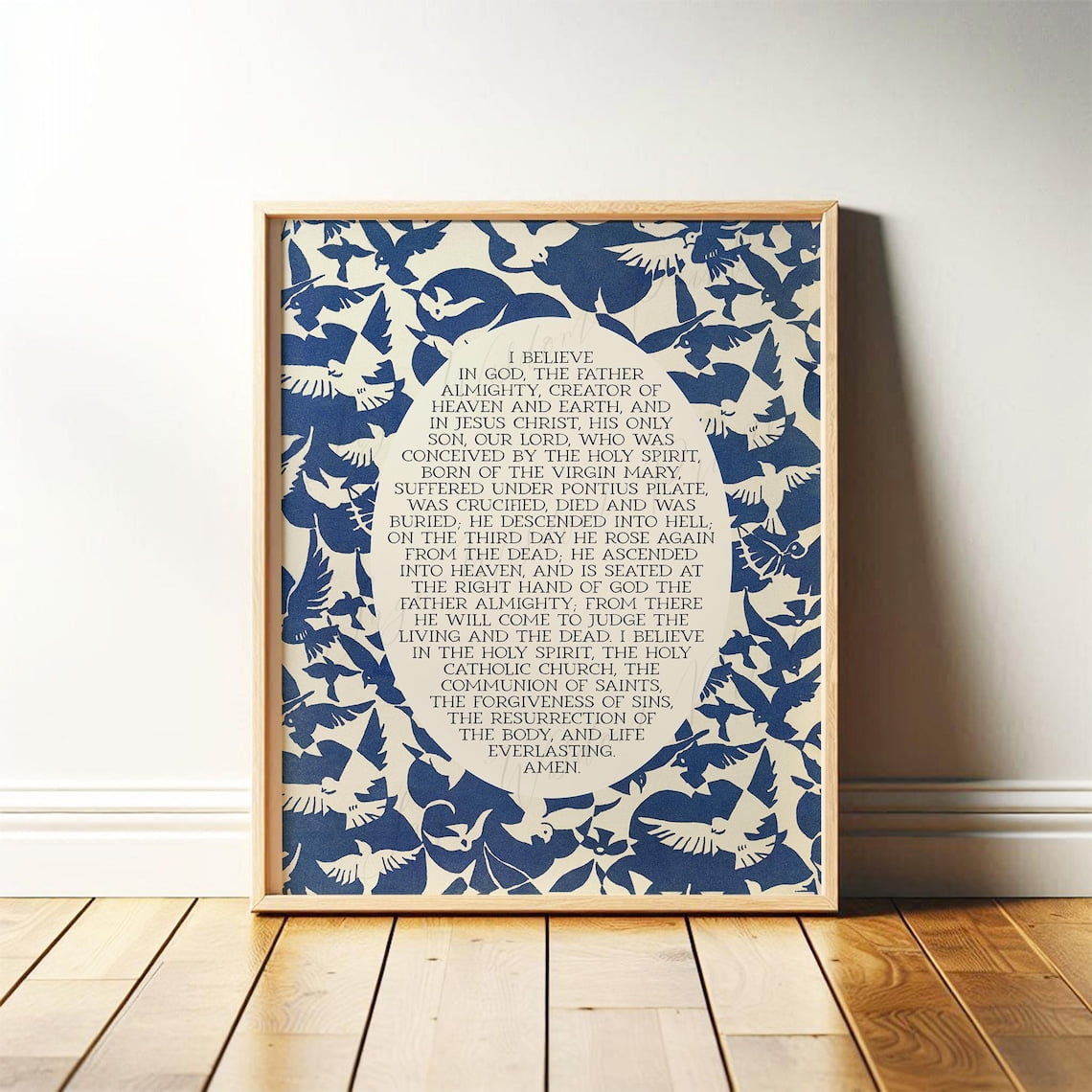 Apostles Creed: "I Believe In God The Father Almighty", Midcentury ...