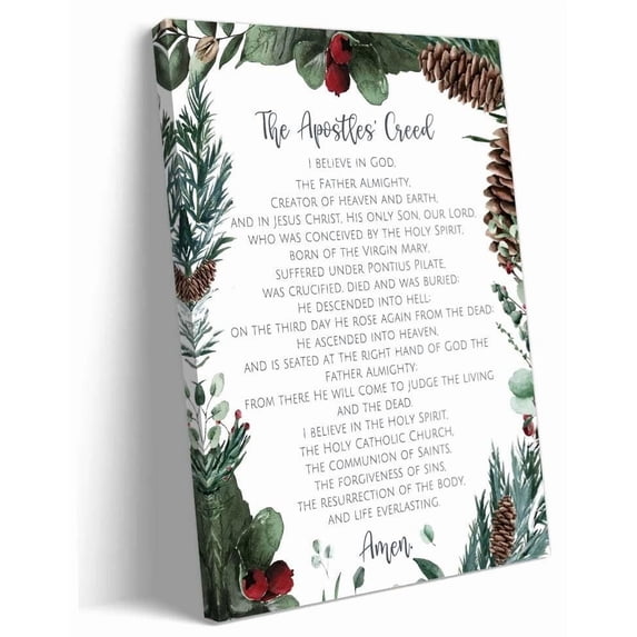 Apostles Creed Prayer Poster Bible Verse Posters Decor Living Room ...