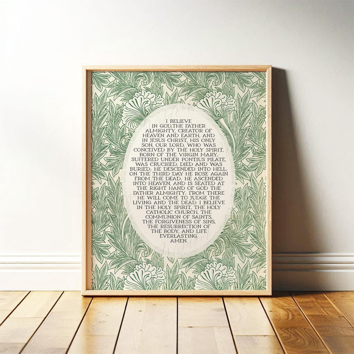 Apostles Creed Print, Christian Wall Art, Catholic, I Believe In God ...