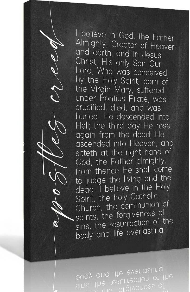 Apostles Creed Wall Art Bible Verse Poster Decorative Painting for ...