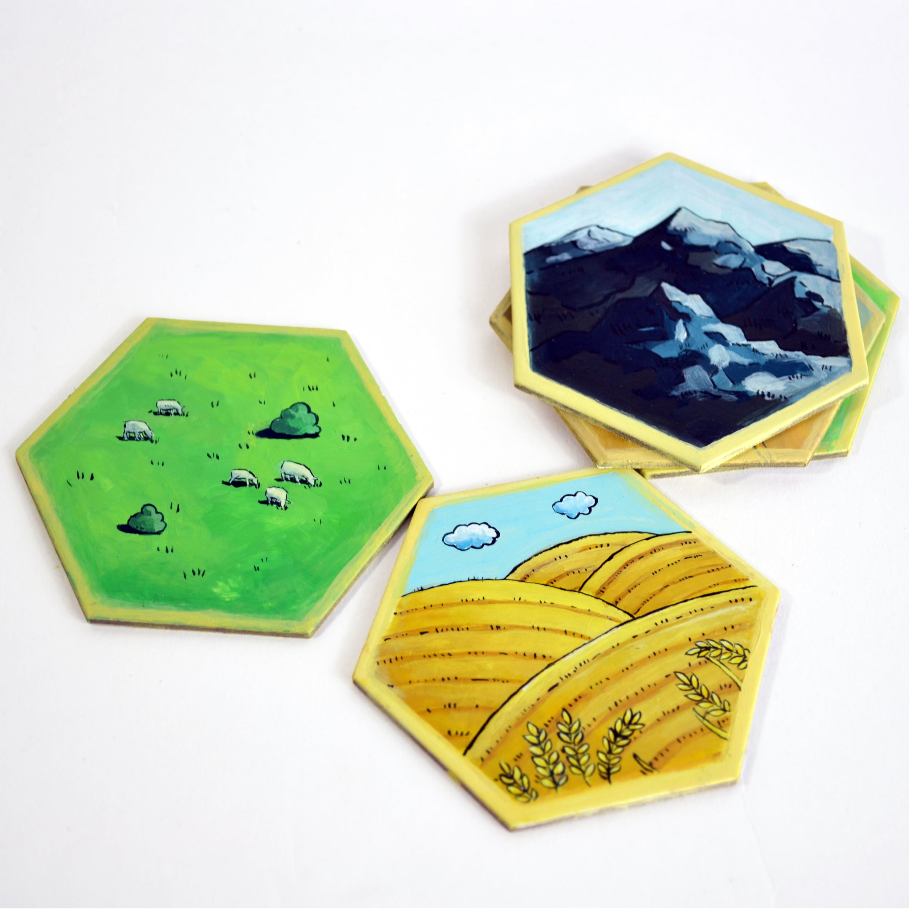 Apostrophe Games 20 Large Blank Hexagon Board Game Chit Tiles ...