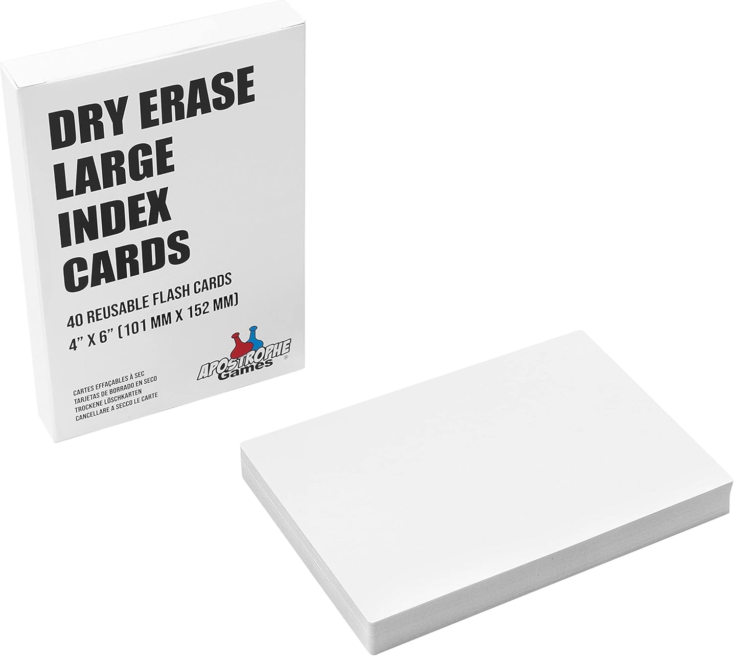 Dry Erase Index Cards - Reusable, Blank Flash Cards for Study, School ...