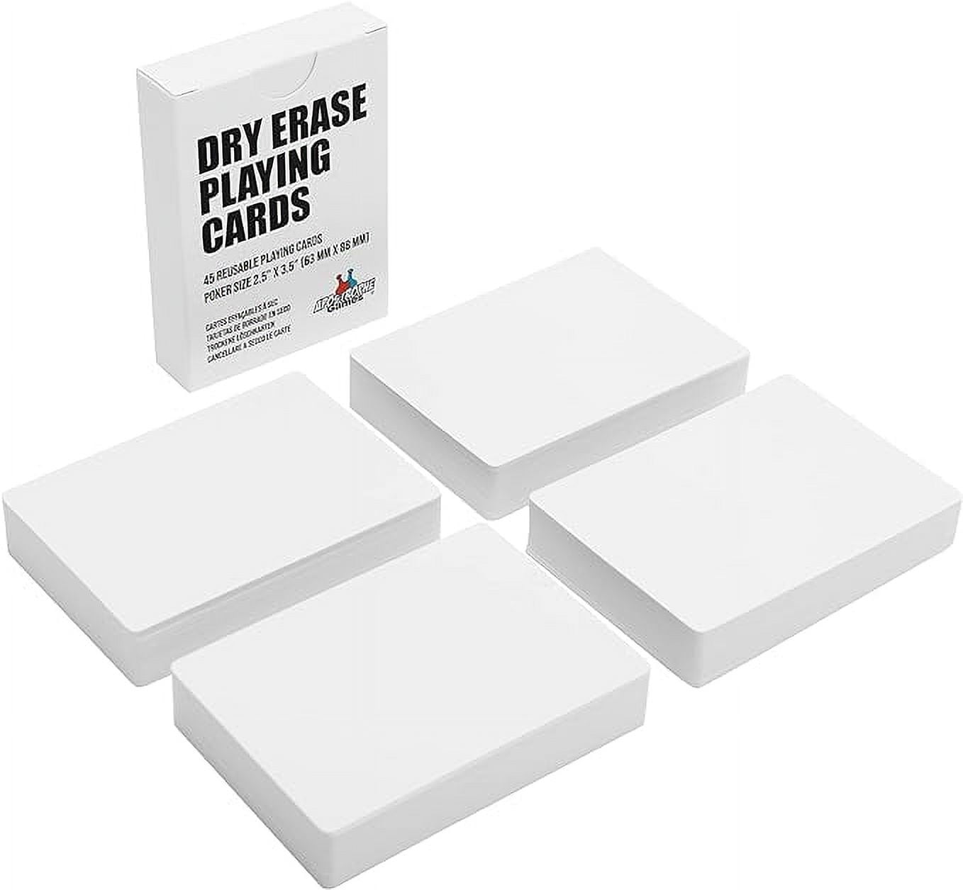 Apostrophe Games Dry Erase Blank Playing Cards w/Box, Poker Size - 2.5 ...