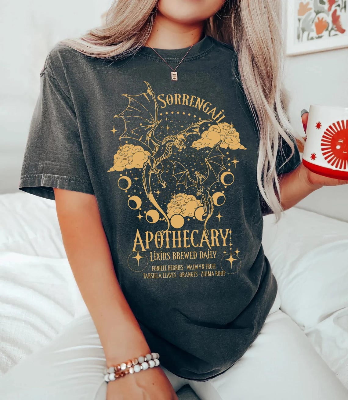 Apothecary Dragon Shirt, Fantasy Magic T-Shirt, Witchcore Graphic Tee ...