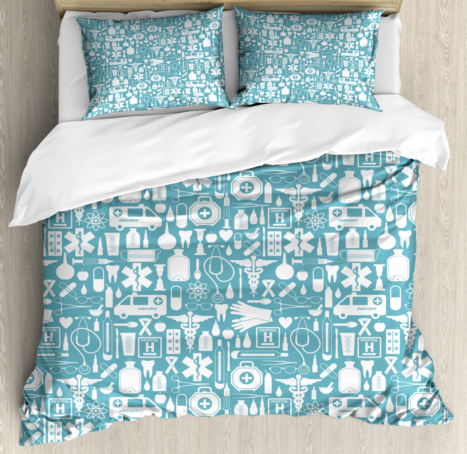 Apothecary Duvet Cover Set Queen Size, Medication Hospital Health Care ...