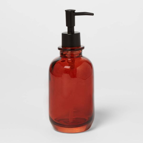 Apothecary Glass Soap/lotion Dispenser Amber - Walmart.com