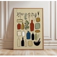 Apothecary Poster Herbal Bottle Wall Art Kitchen Illustration Print ...