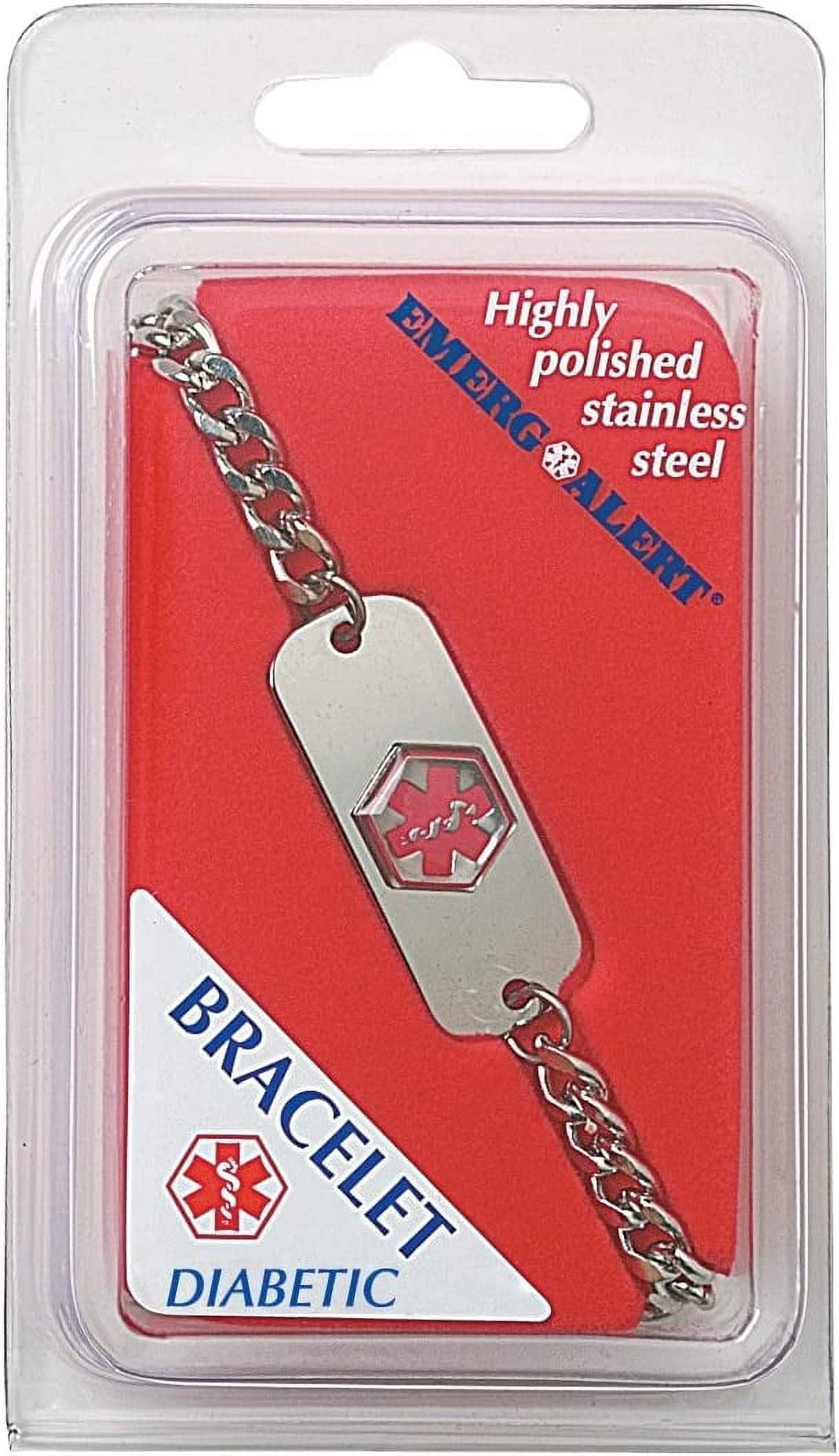 Apothecary Diabetic Bracelet, Raised Medical Alert Symbol, Diabetes ID ...