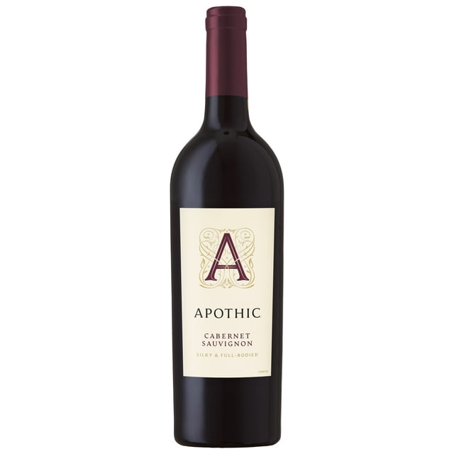 Apothic Cabernet Sauvignon Red Wine, 750ml Glass Bottle 13.5% ABV ...