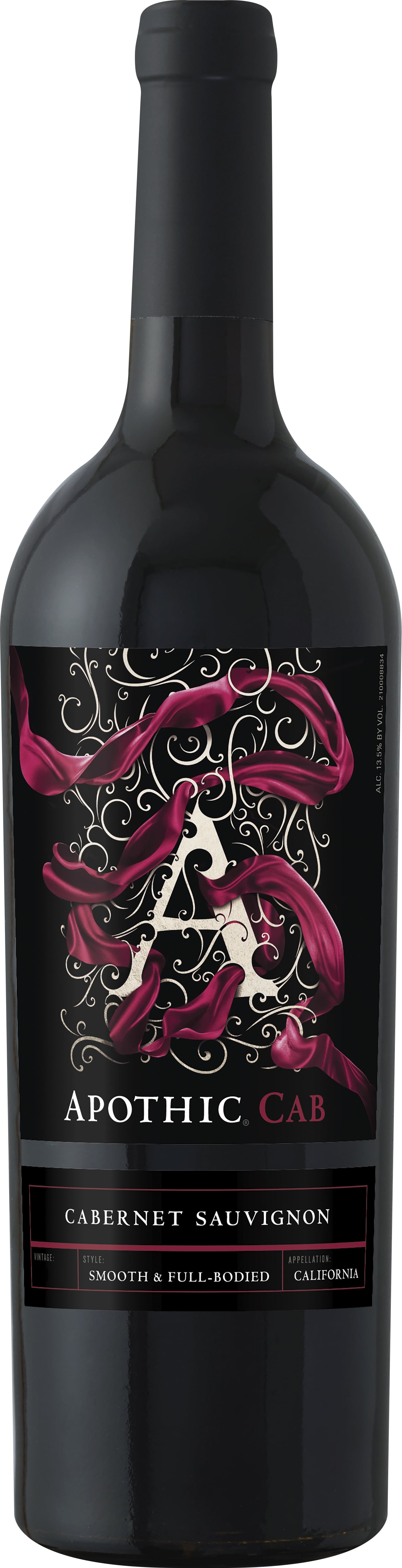 Apothic Cabernet Sauvignon Red Wine, 750ml Glass Bottle 13.5% ABV ...
