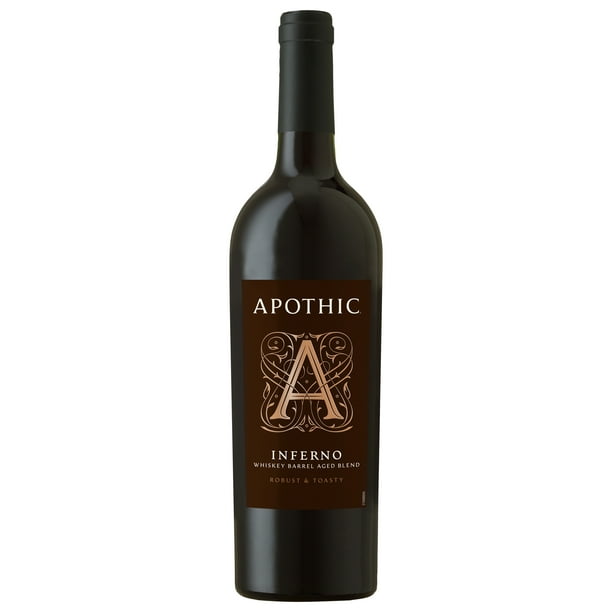 Apothic Inferno Red Blend Red Wine, 750ml Glass Bottle 15.9% ABV ...