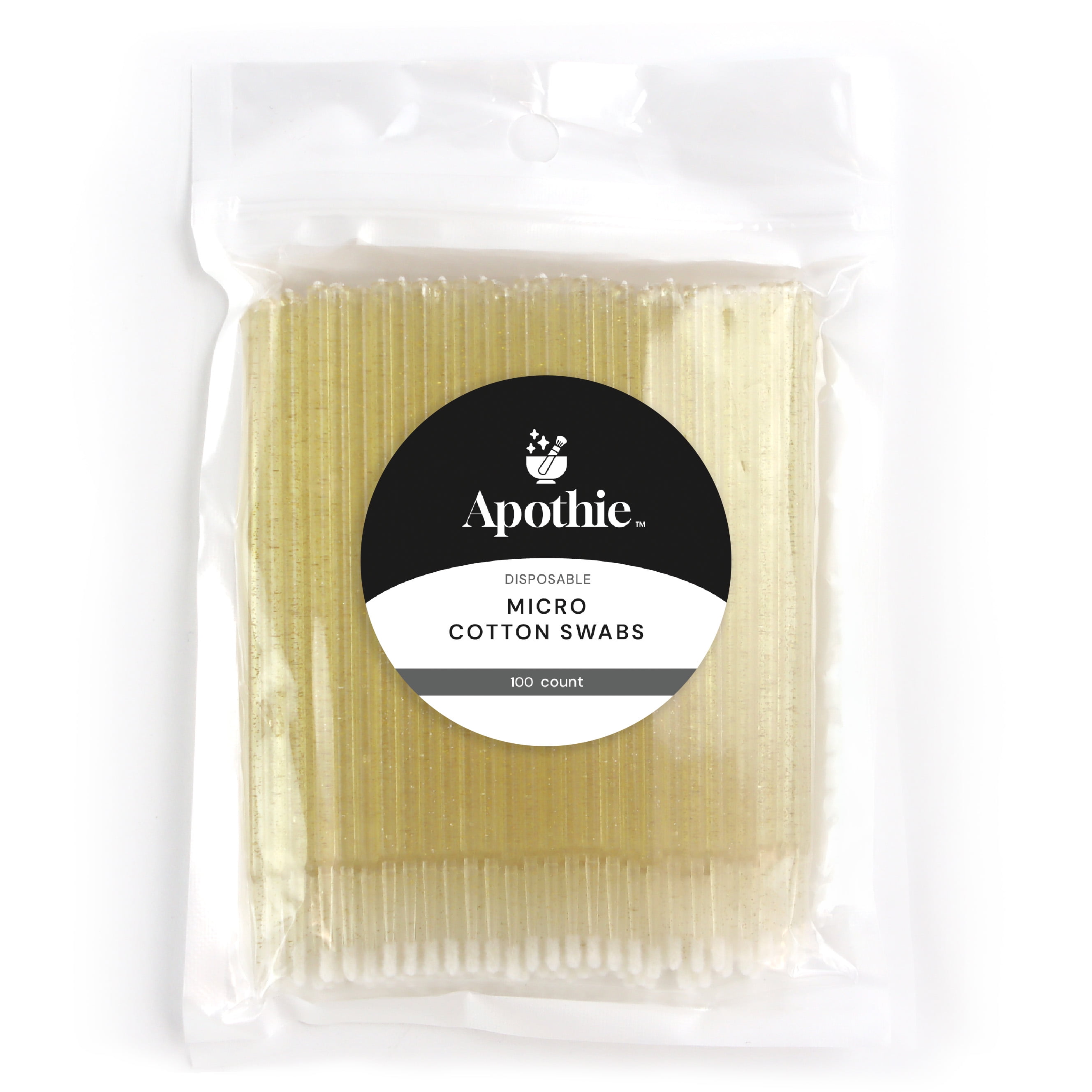 Apothie Disposable Micro Swabs Yellow Crystal (100 pieces per bag ...