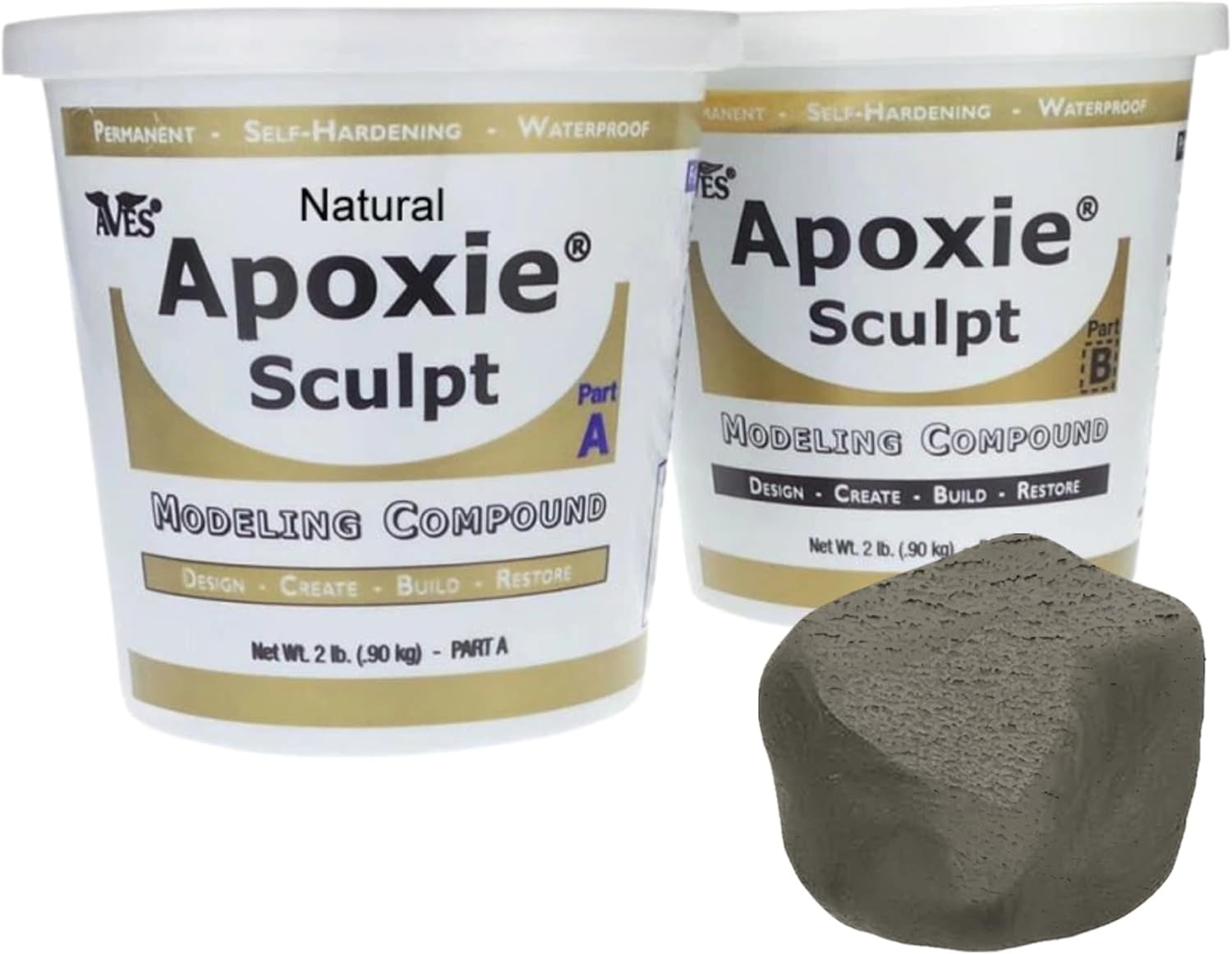 Apoxie Sculpt - 2 Part Modeling Compound (A & B) - 4 Pound, Apoxie ...