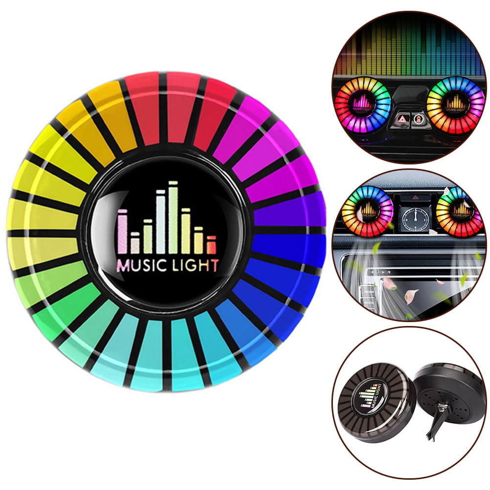 App Control Car Music Rhythm Lamp Air Freshener RGB LED Strip Sound ...