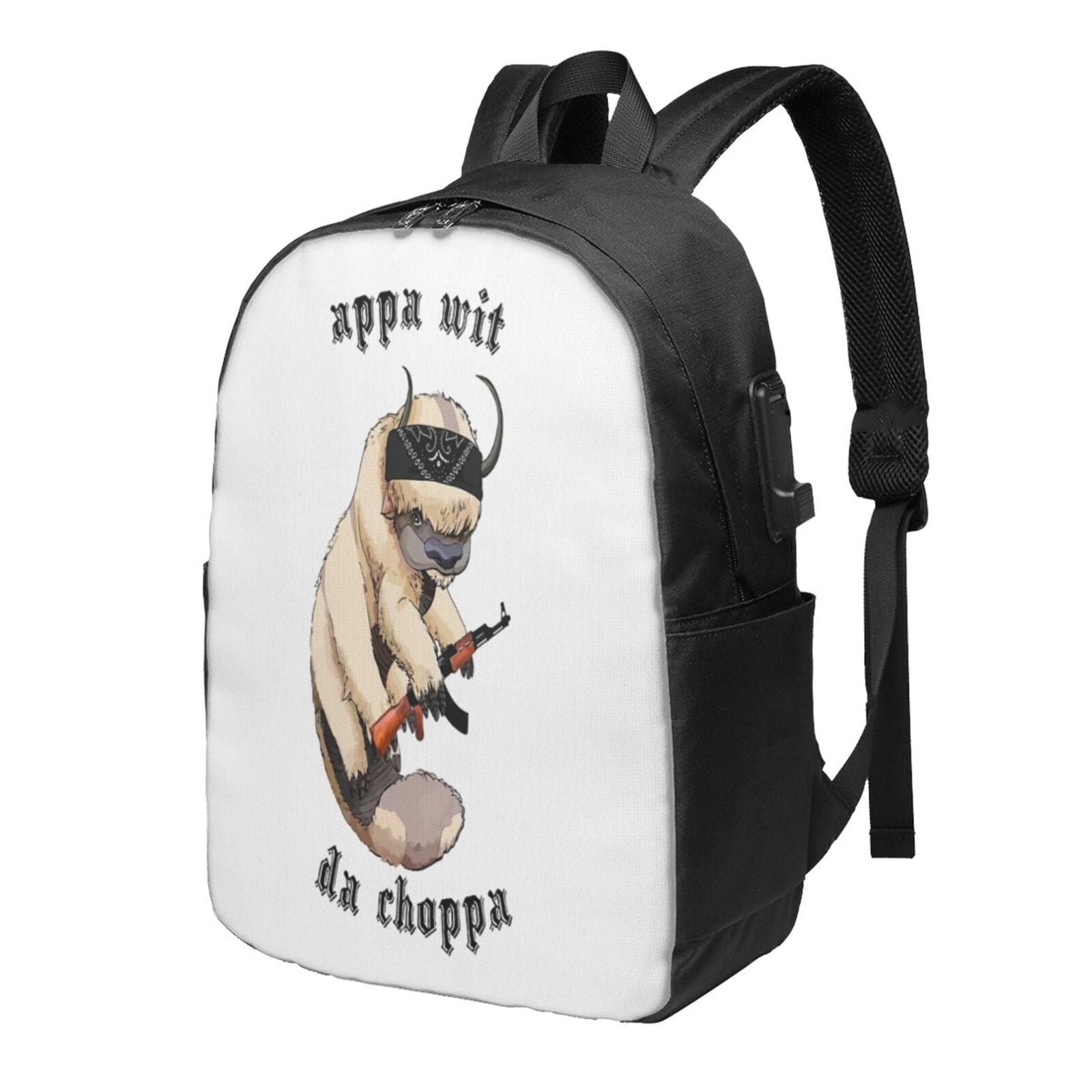 Appa With A Choppa Backpack Fashion Travel Backpack Laptop Backpack 17 Inch External Usb ...
