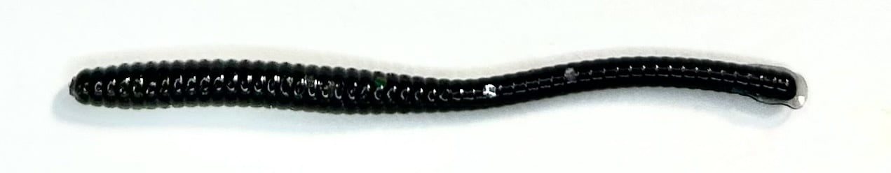 Appalachian Baits Mountin Wormz Coal 2 1/4" Soft Sinking Fishing Bait ...