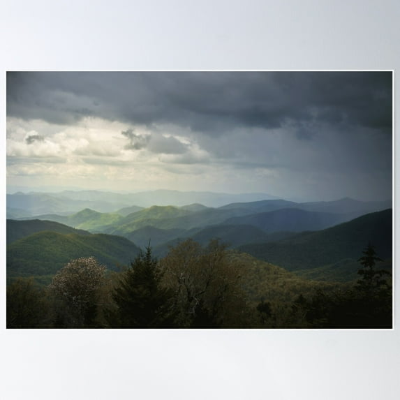 Appalachian Mountains Overlook Poster Wall Art, Modern Wall Decor For ...
