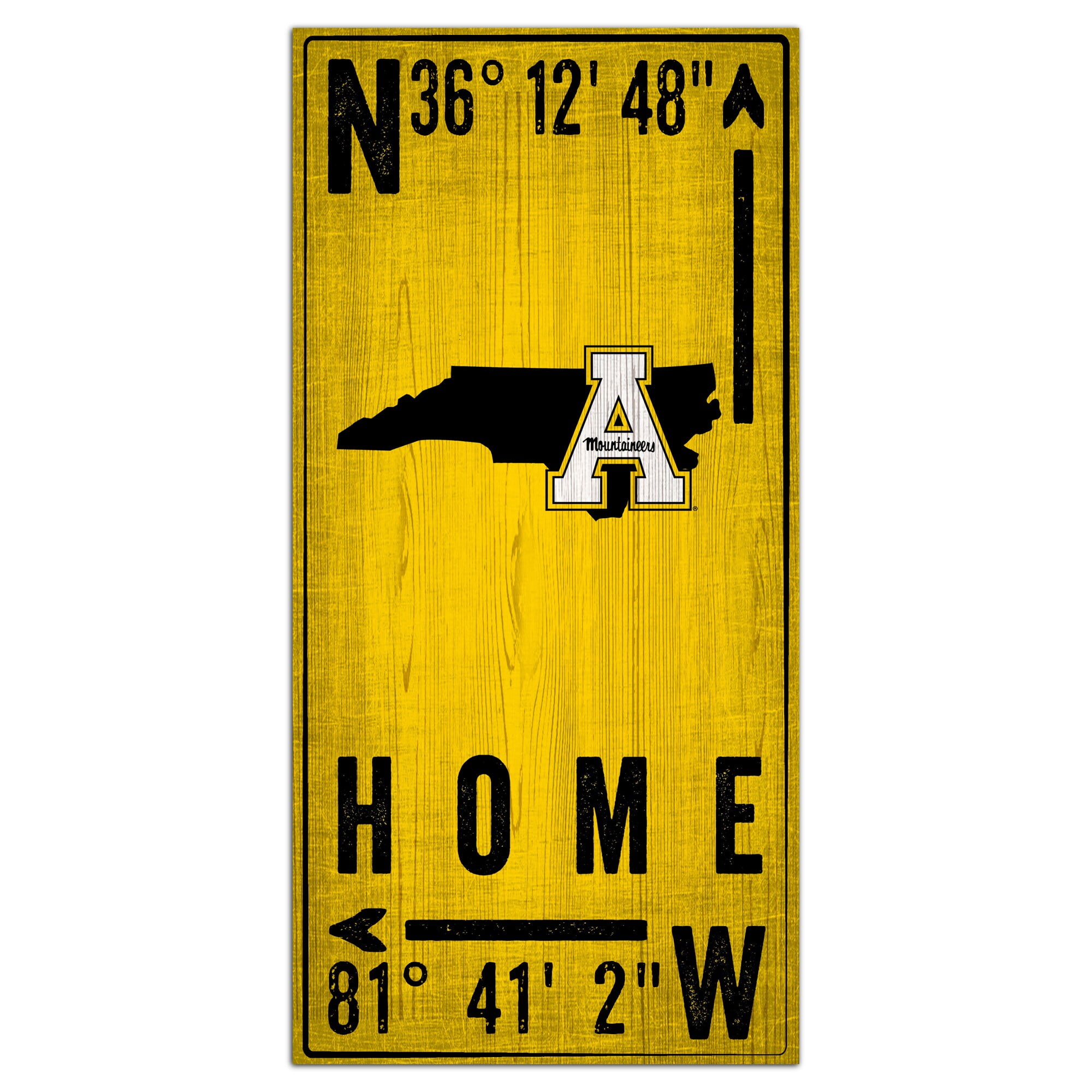 Appalachian State Mountaineers 6'' x 12'' Team Coordinate Sign ...