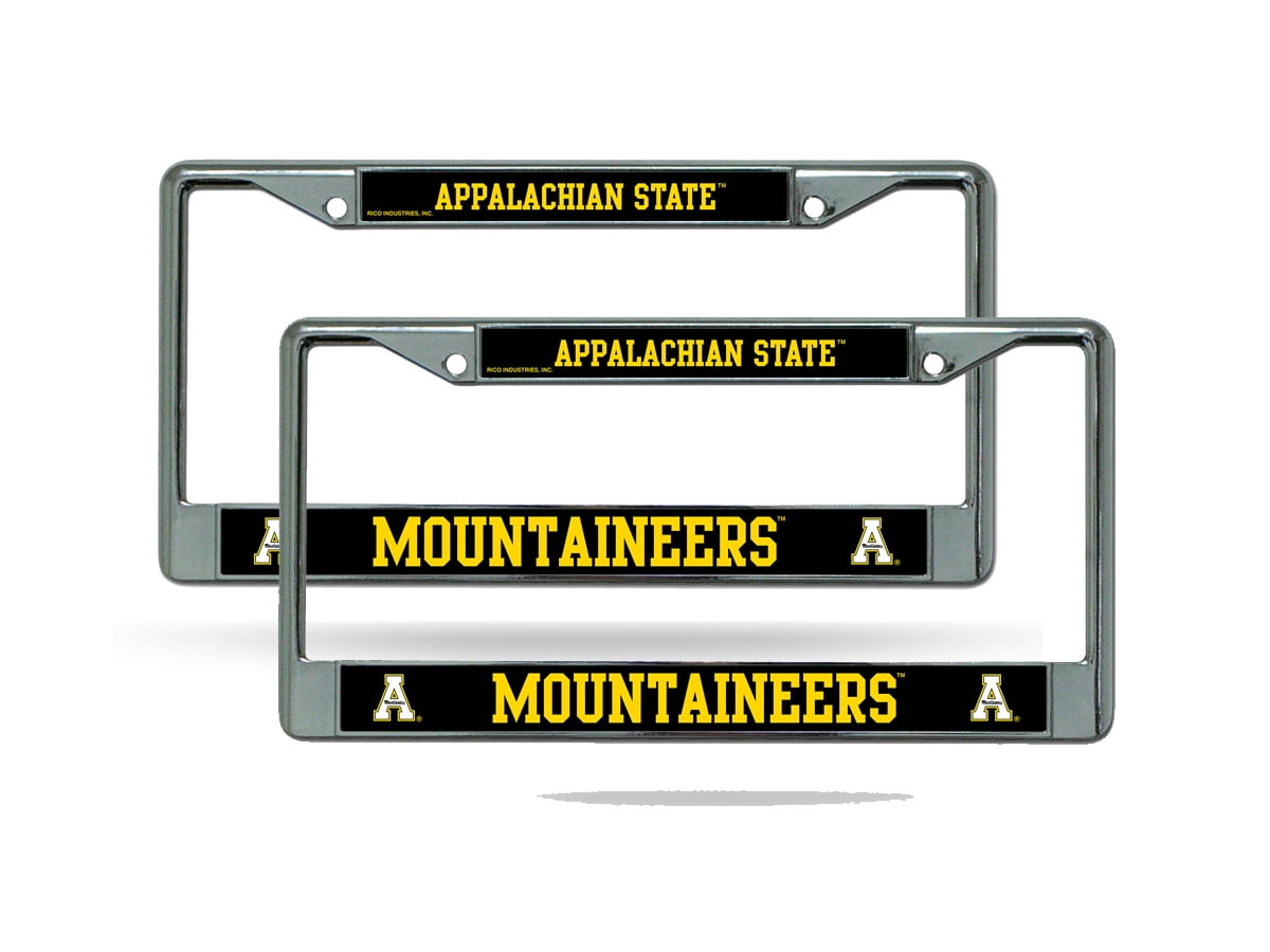 Appalachian State Mountaineers Chrome Metal License Plate Frame - Set ...