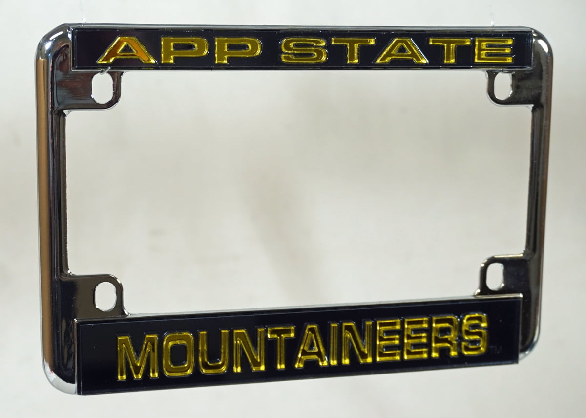 Appalachian State NCAA Mountaineers Chrome Motorcycle License Plate ...