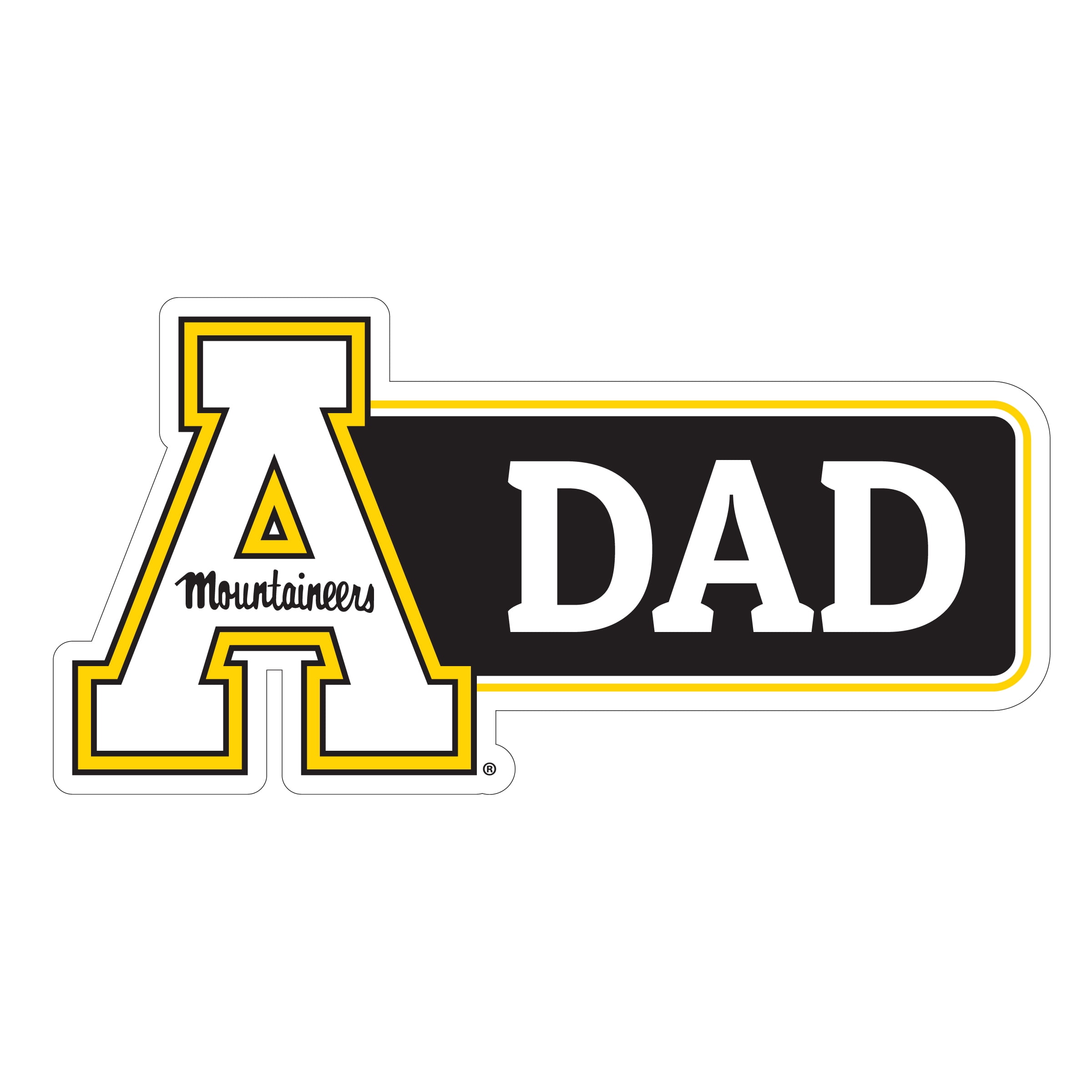 Appalachian State Proud Dad Die Cut Decal Officially Licensed ...
