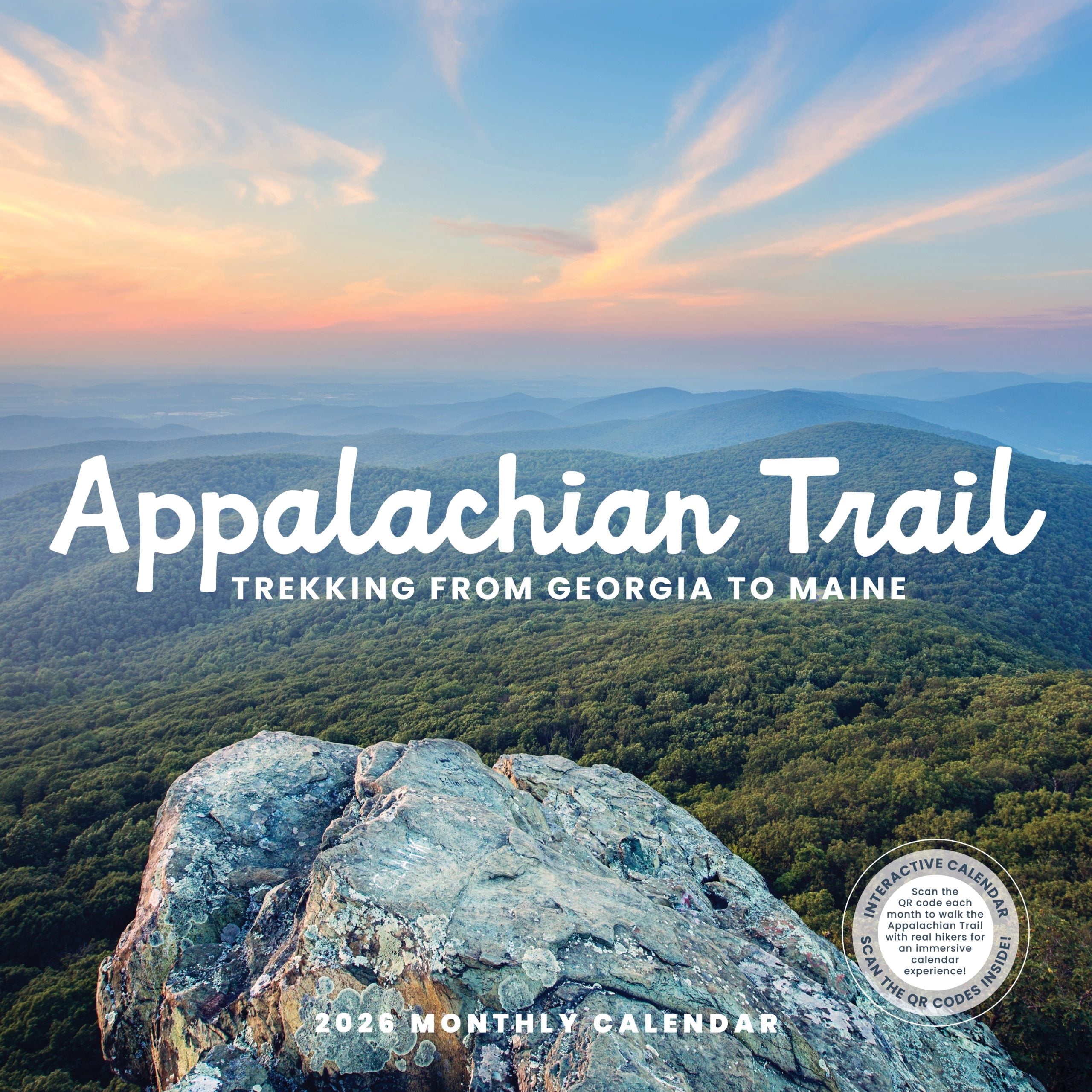Appalachian Trail Calendar 2026 | 12" x 24" Hiking Adventure Wall ...