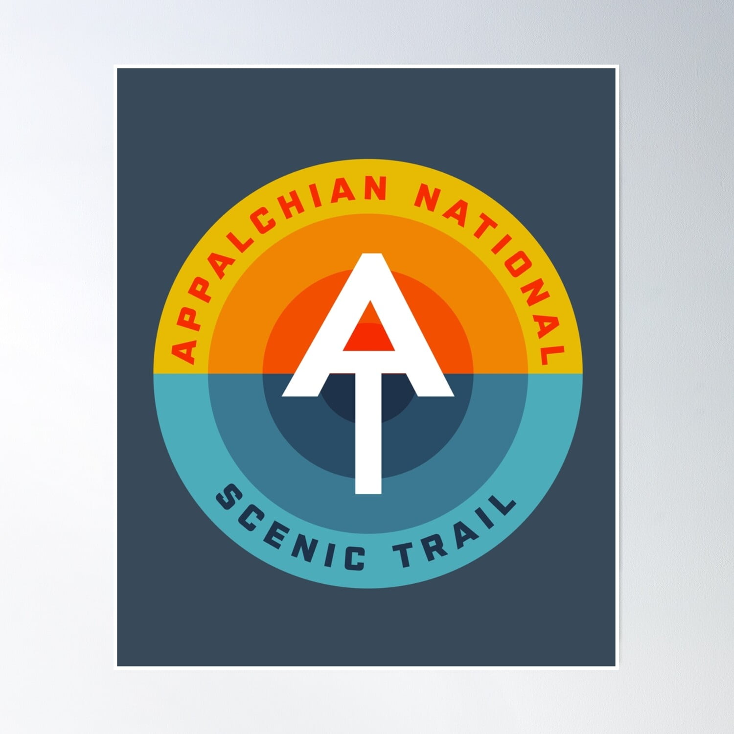 Appalachian Trail Marker Appalachian National Scenic Trail Poster Wall ...