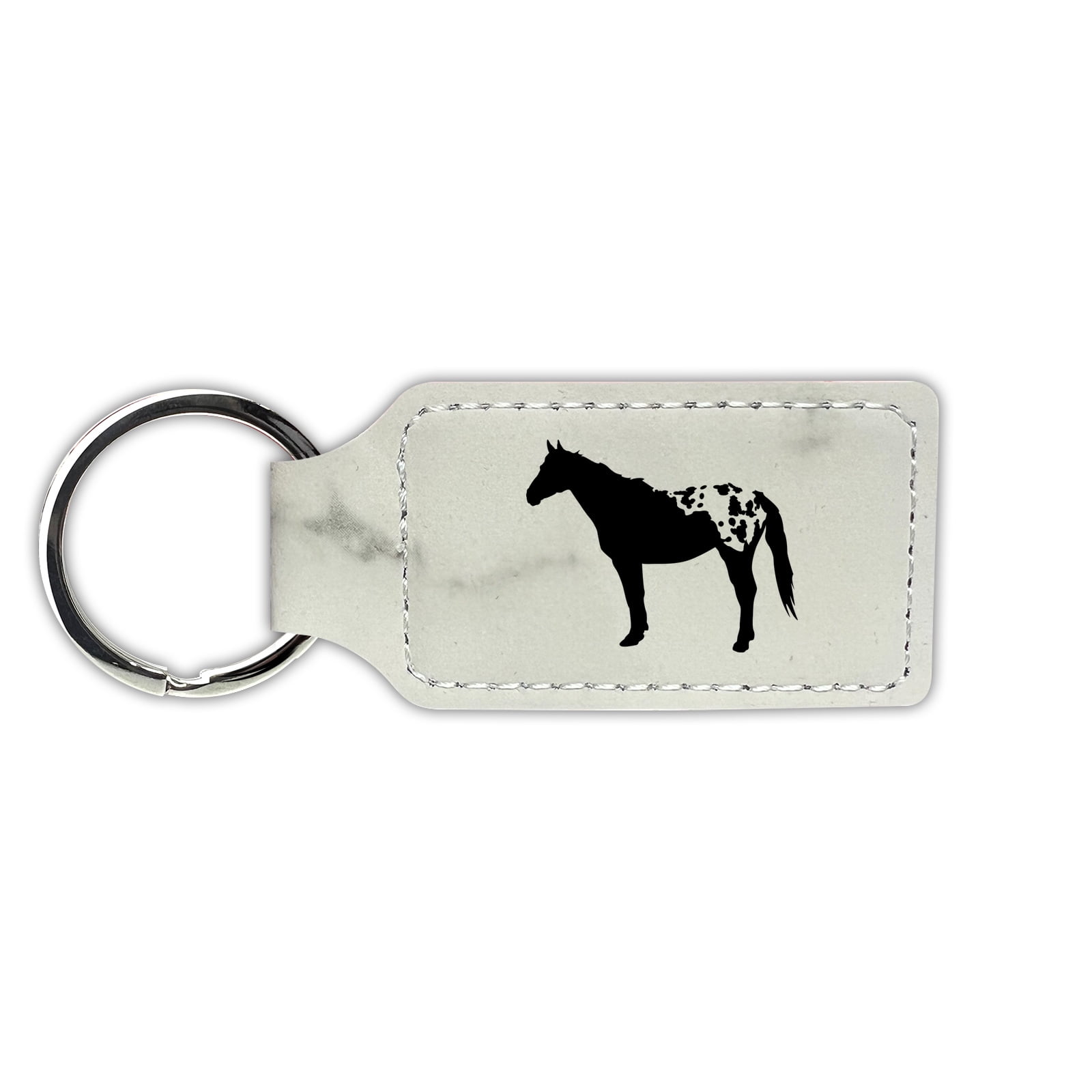 Appaloosa Keychain Leatherette Rectangle - Laser Engraved - Many Colors ...
