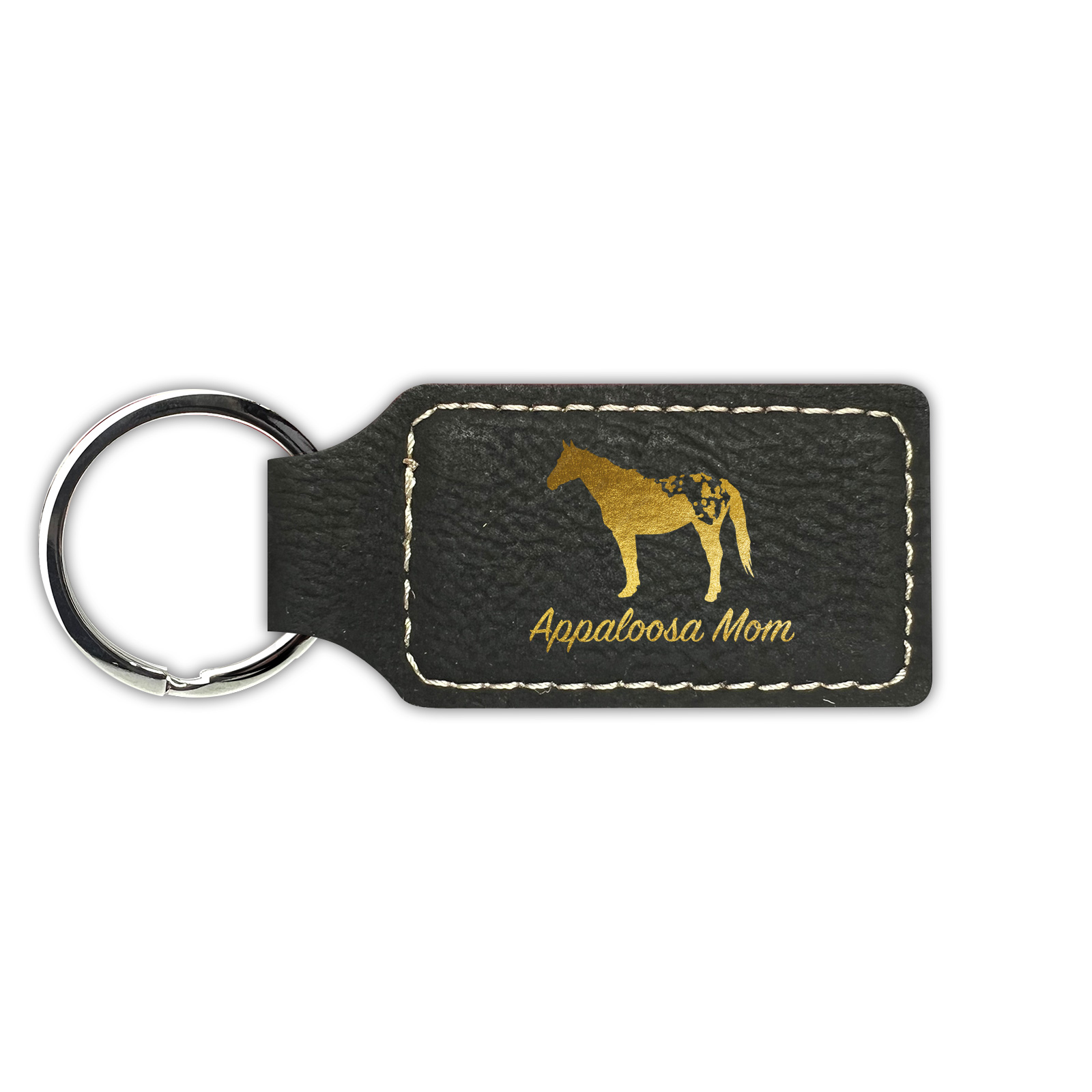 Appaloosa Mom Keychain Leatherette Rectangle - Laser Engraved - Many ...