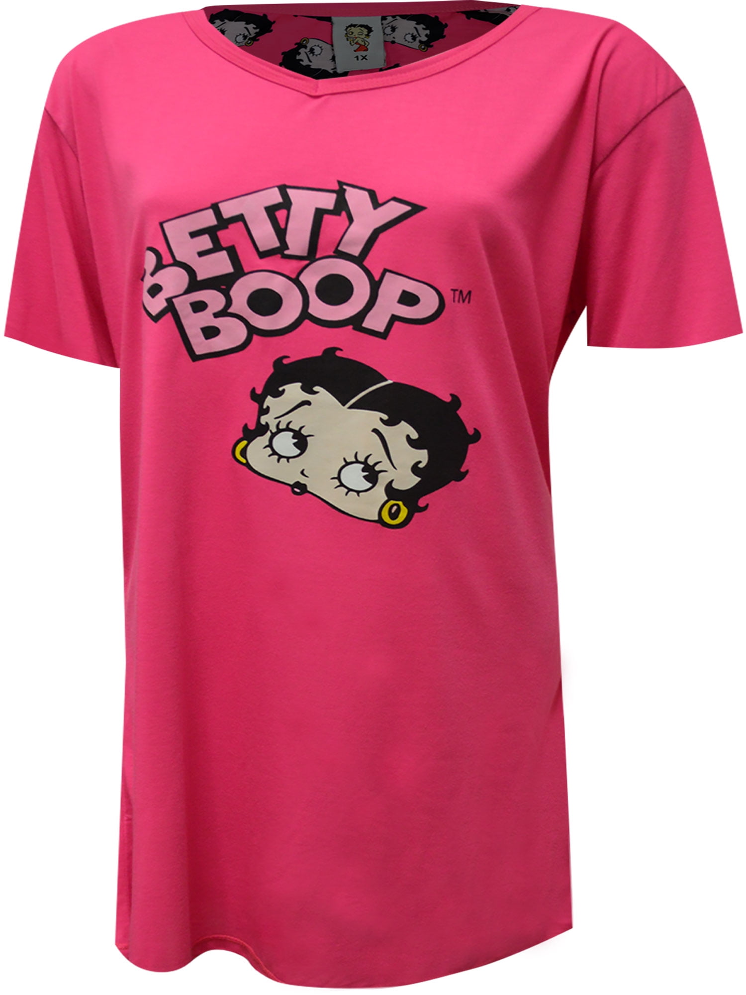 Apparel Connection LLC Womens Betty Boop Sweet Betty Plus Size Fuchsia ...