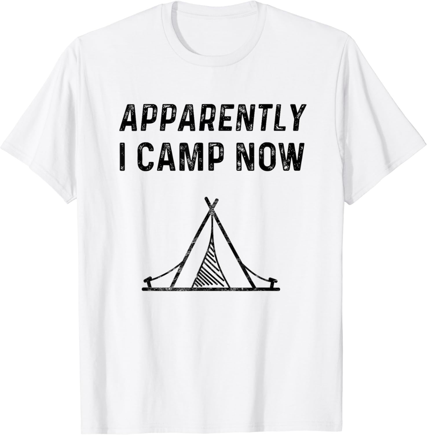 Apparently I Camp Now New Camper Funny Camping Gear Child T-Shirt ...
