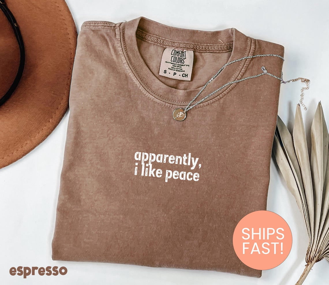 Apparently I Like Peace Introvert Quote Friend Anti Social Trend T ...