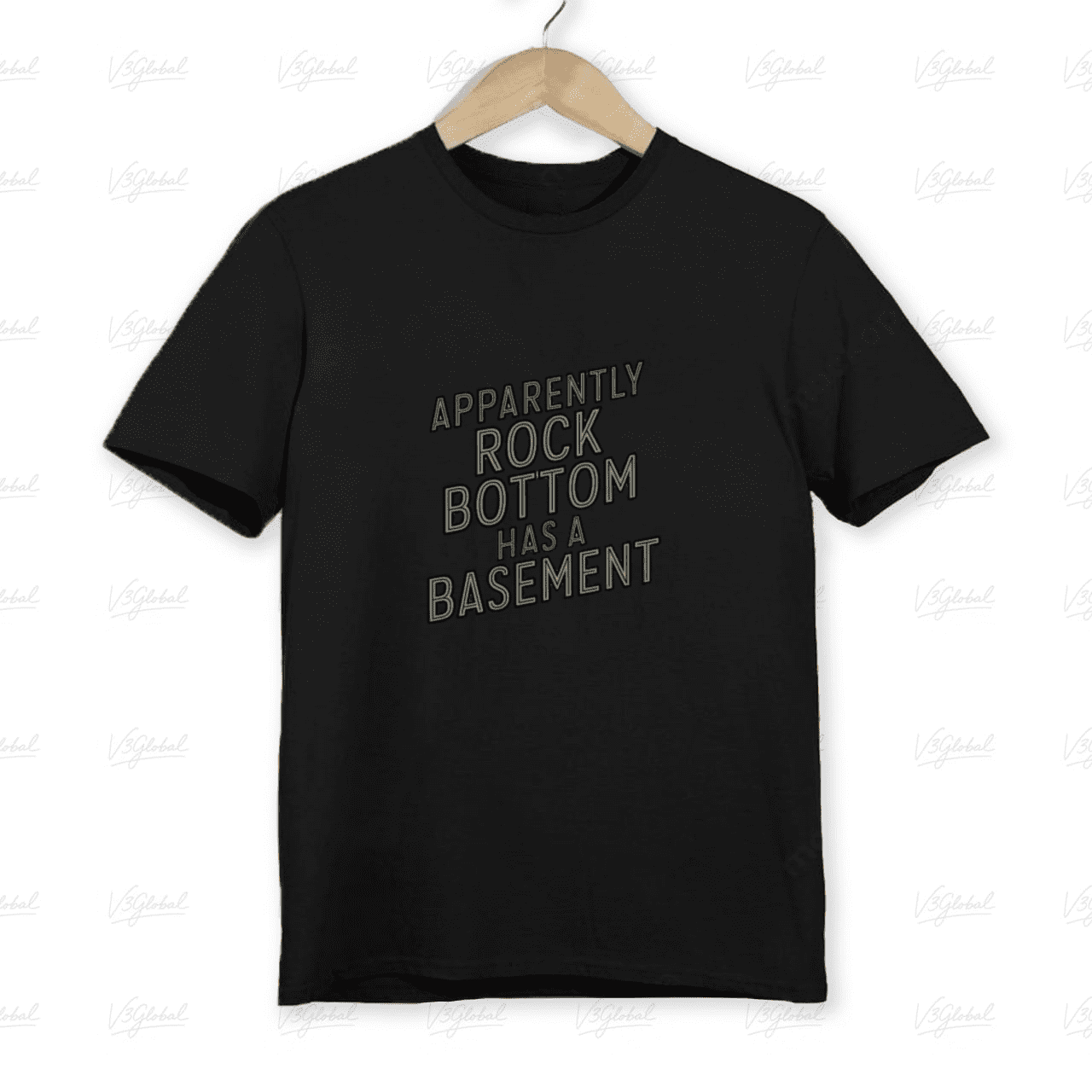 Apparently Rock Bottom Has A Basement Funny Life Humor Unisex T-Shirt ...