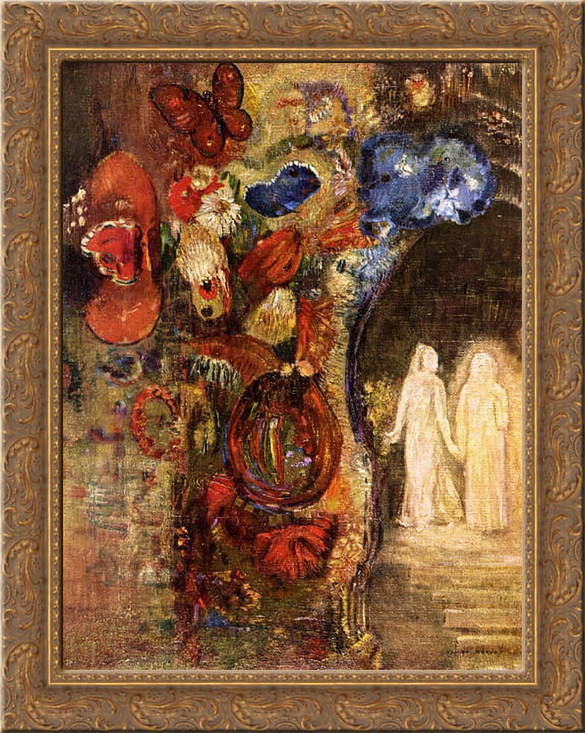 Apparition 20x24 Gold Ornate Wood Framed Canvas Art by Redon, Odilon ...