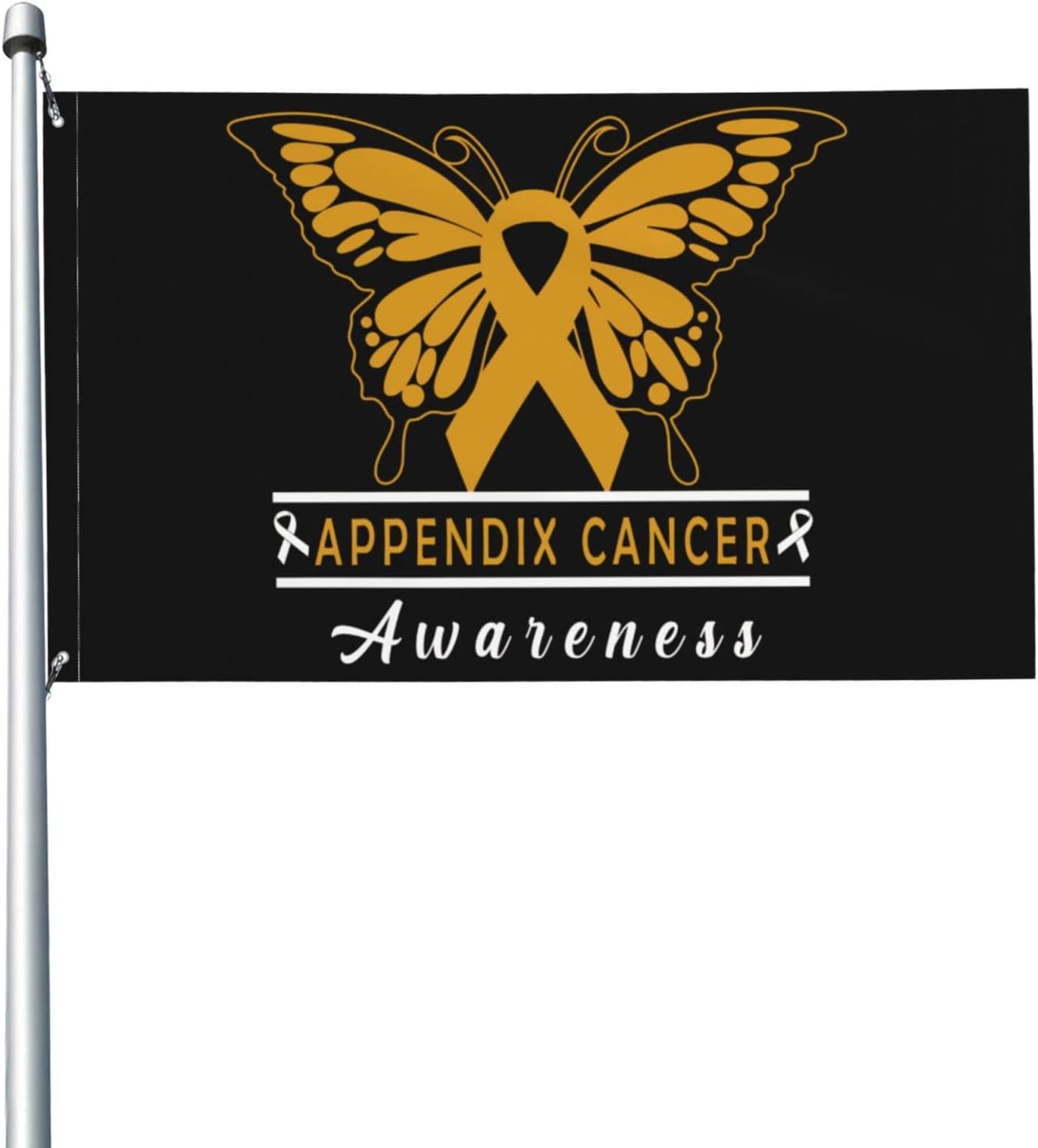 Appendix Cancer Awareness Flag 3x5 Ft Banner Poster Decorative Backdrop ...