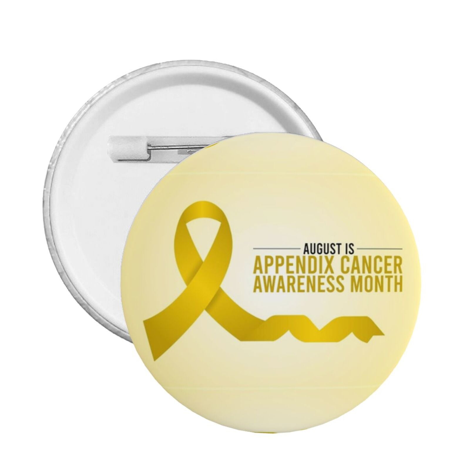 Appendix Cancer Awareness Pin Button Badge, Personalised Button Metal ...