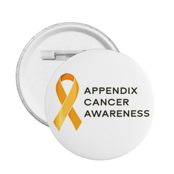 Appendix Cancer Awareness Pin Button Badge, Personalised Button Metal ...