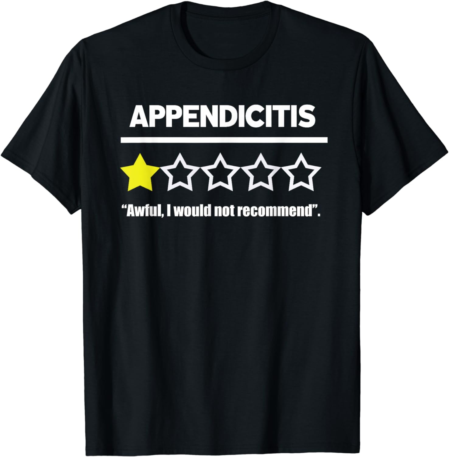 Appendix Surgery Get Well Appendicitis Not Recommended T-Shirt ...