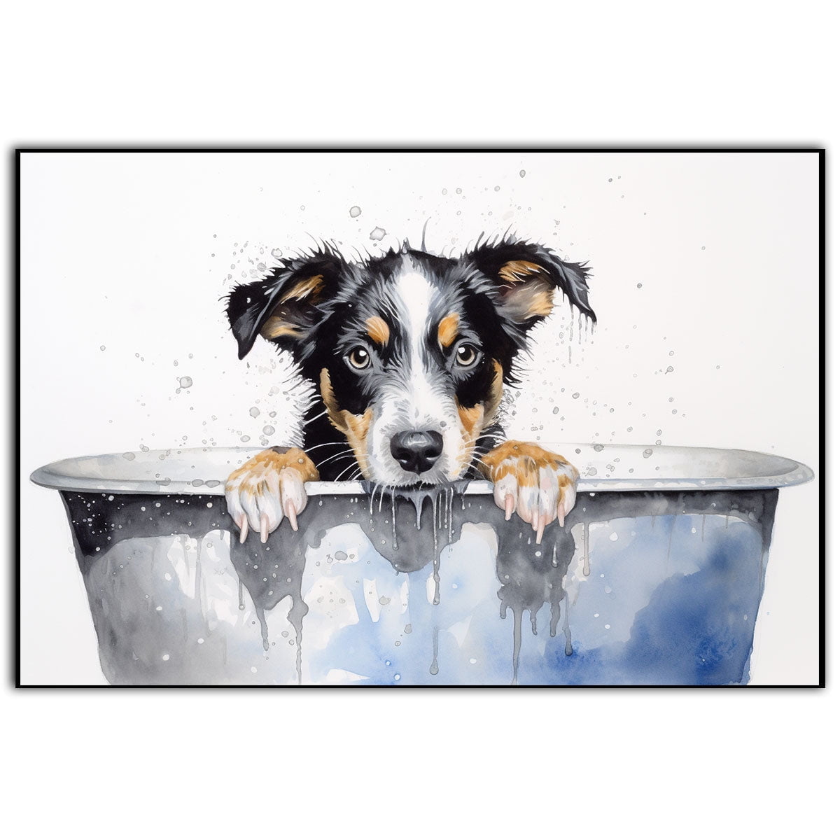 Appenzeller Sennenhund Dog Canvas Bathroom Décor - Unique Bath Wall ...