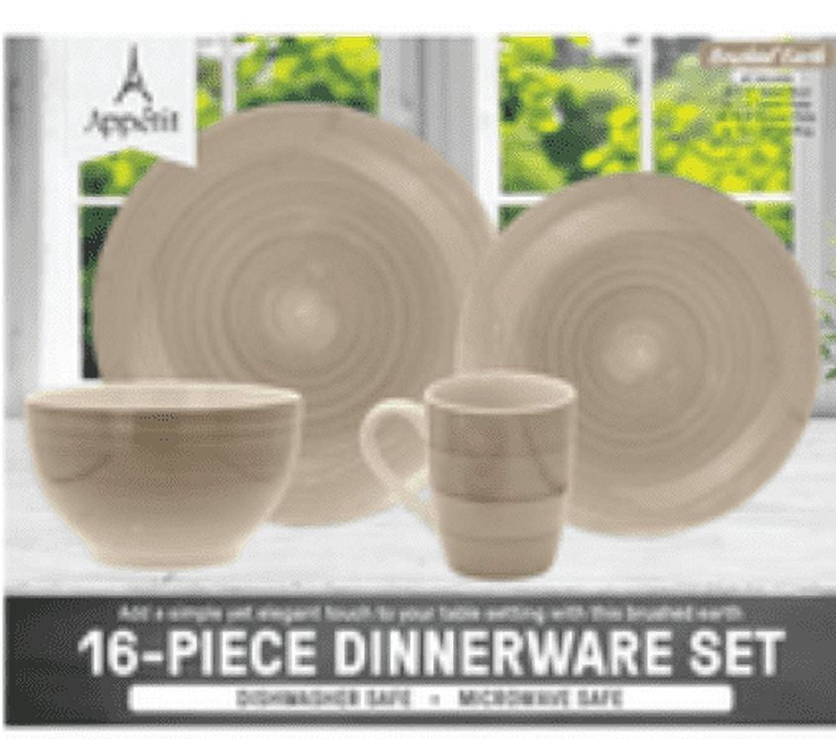 Appetit 16 Pieces Dinnerware Sets, Dishes Set for 4, Kitchen Set is ...