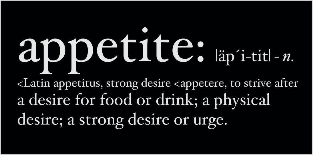 Appetite Definition Vinyl Decal - Small - White - Walmart.com