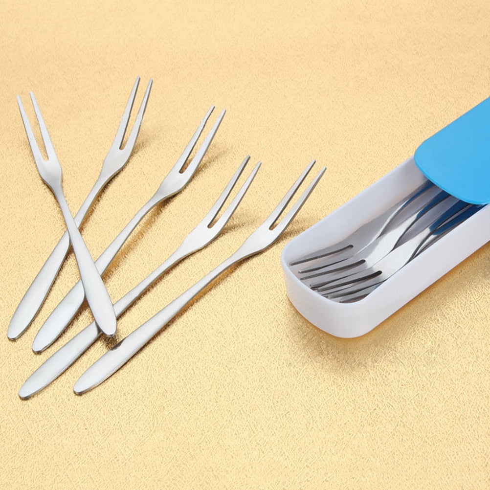 Appetizer Dessert Forks- 10pcs Stainless Steel Salad Fruit Cake Tasting ...