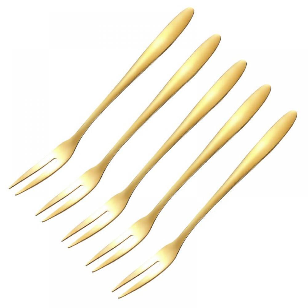 Appetizer Dessert Forks, 304 Stainless Steel Fruit Forks Set, Colorful ...