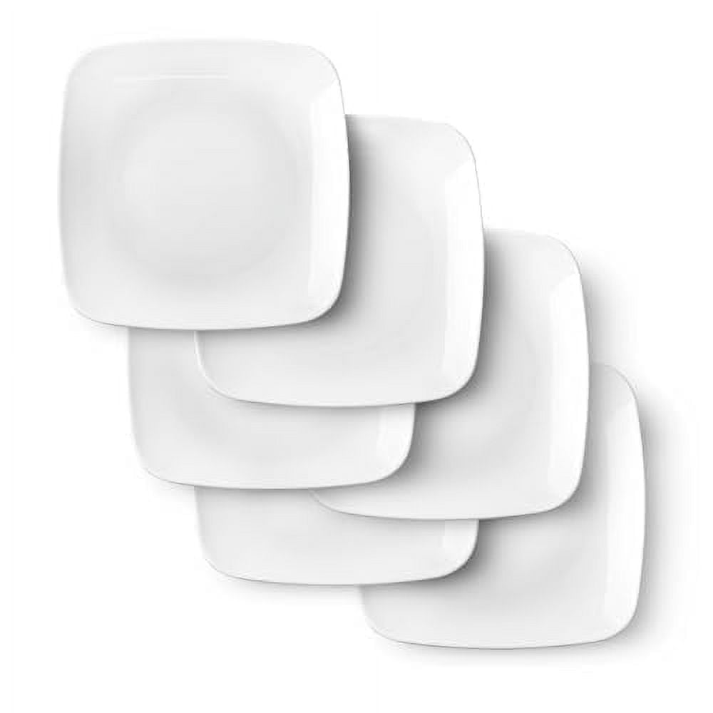 Appetizer Plates - 6.5 in Ceramic Small Plates for Dessert -Square ...