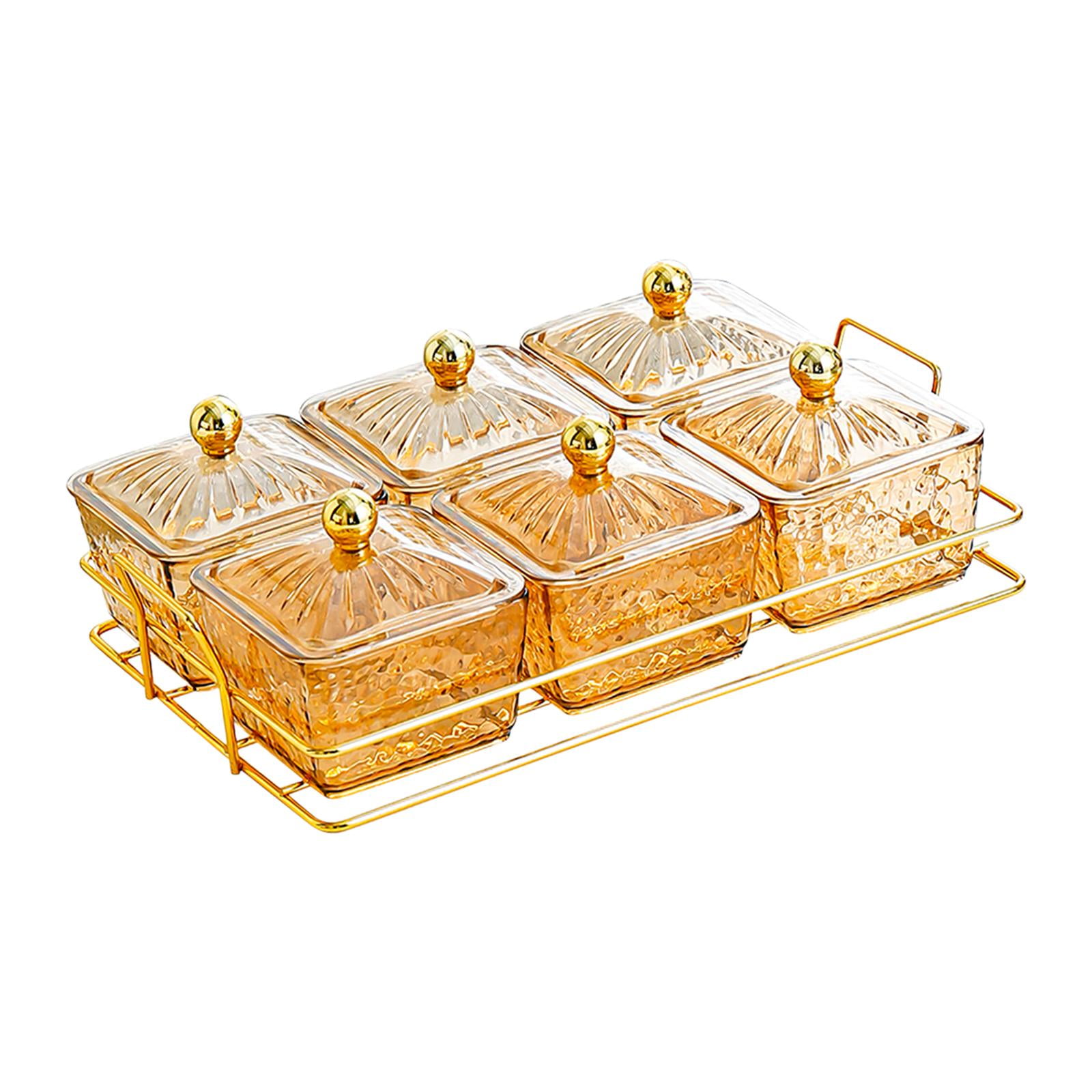 Appetizer Serving Tray Condiment Tray with Rack Luxury Cookies Jar Food ...