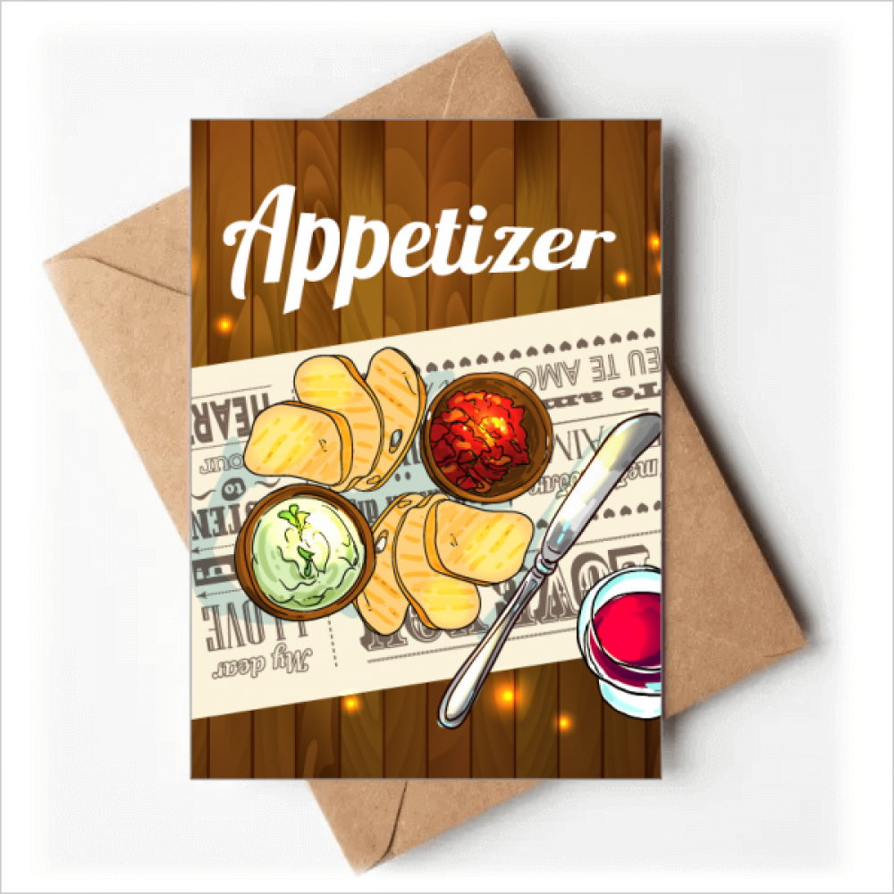 Appetizer Slice of Bread Wine Greeting Cards You are Invited ...