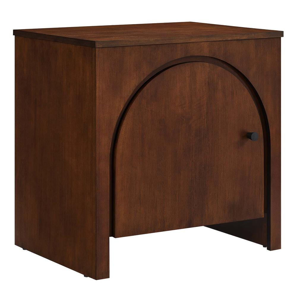 Modway Appia Arched Door Nightstand in Walnut - Walmart.com