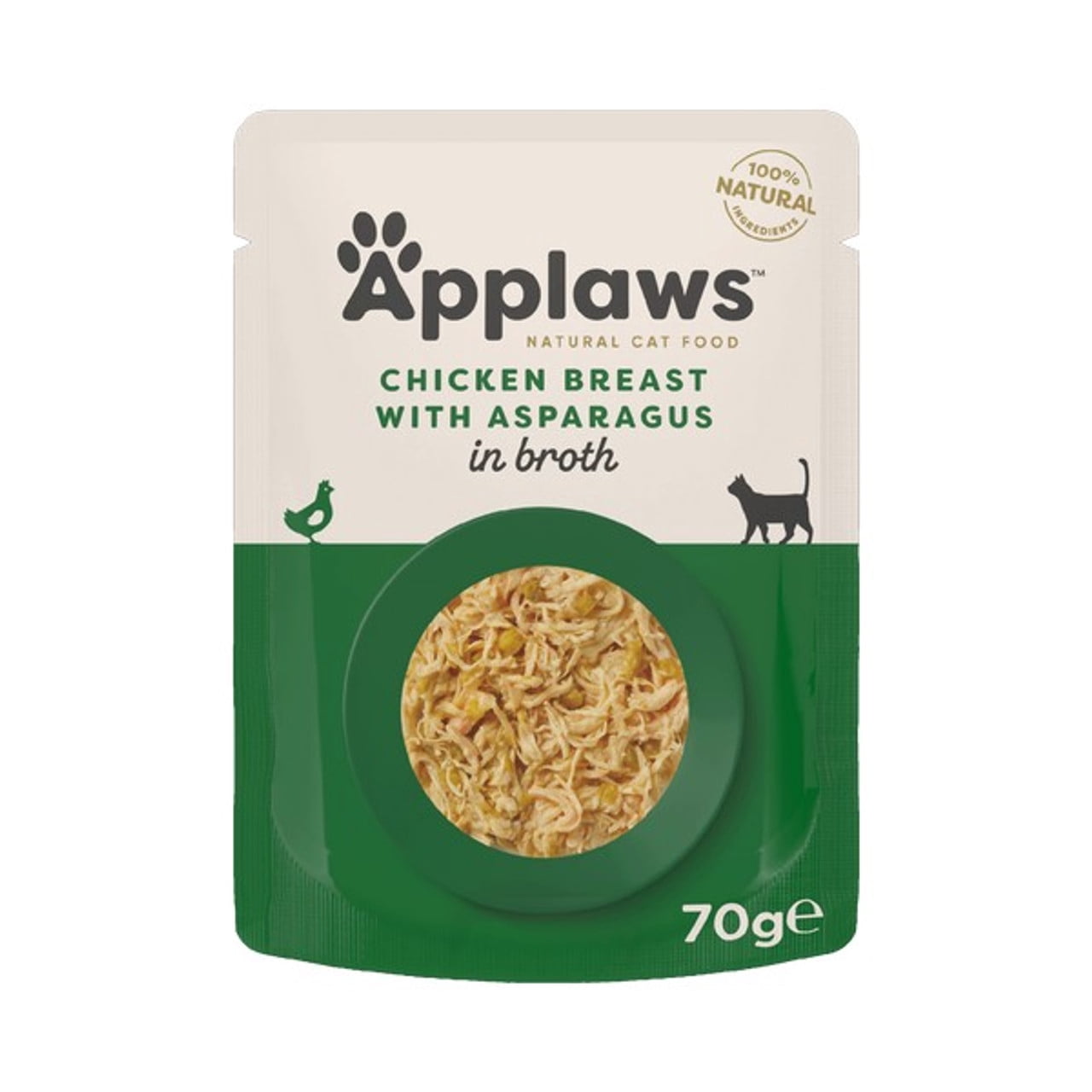 Applaws Cat Pouch Chicken Breast and Asparagus Cat Food 70g Case of 12 ...