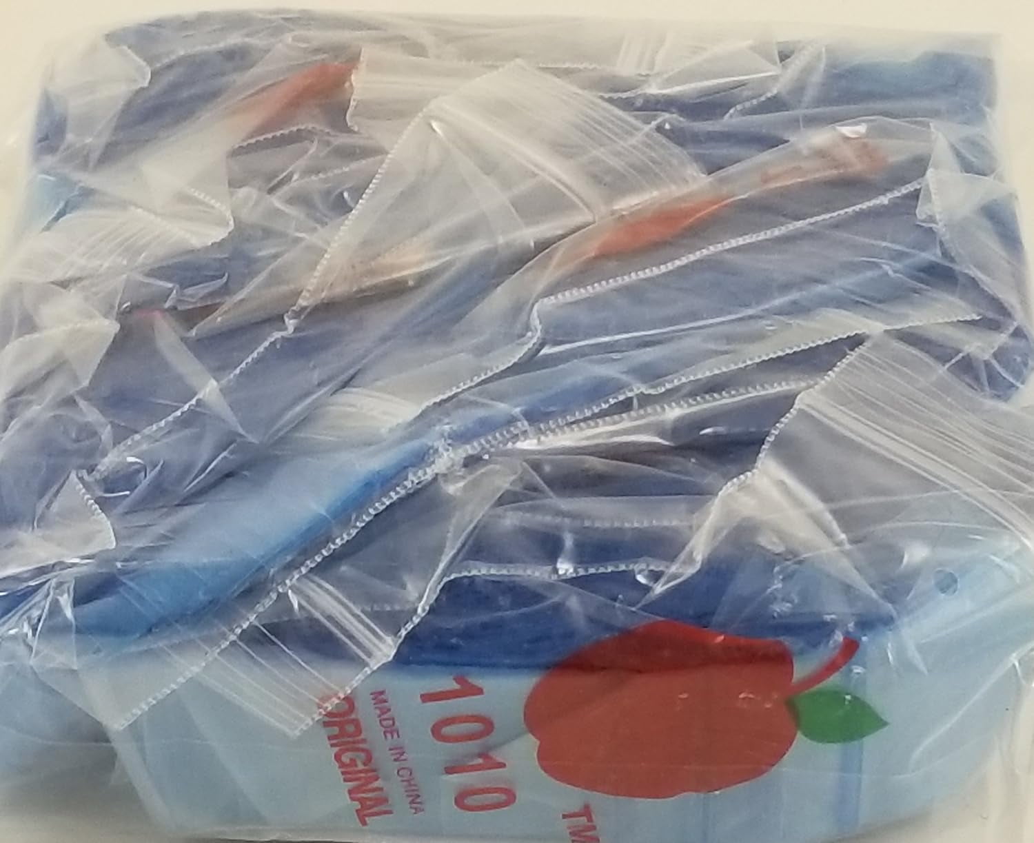 Apple 1010 Mini Zip Resealable Bags 1" x 1" Blue Baggies 1000 Count ...
